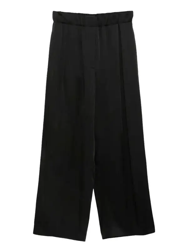 JIL SANDER Satin Trousers - Black
