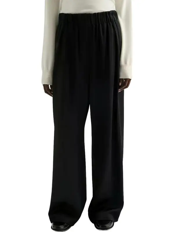 JIL SANDER Satin Trousers - Black