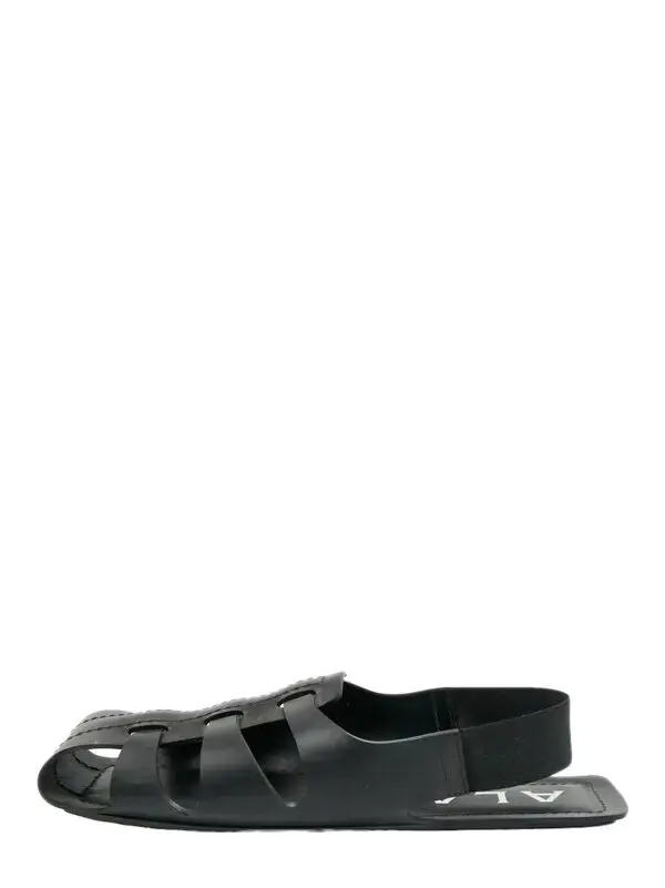 Alaïa Caged Flat Sandals - Black