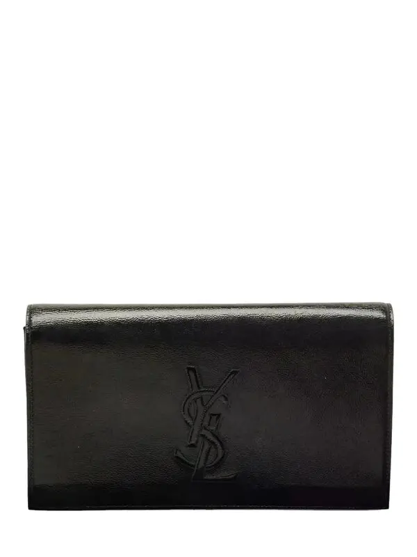 Saint Laurent Belle De Jour Leather Clutch - Black