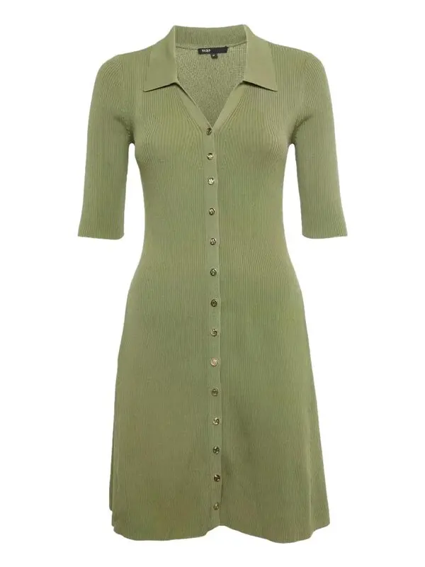 Maje Button Mini Dress - Green