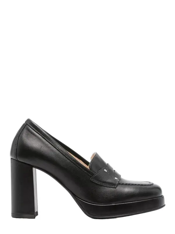 NEROGIARDINI Square-toe Leather Pumps - Black