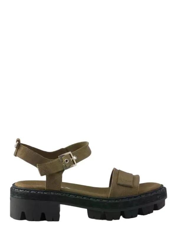Prada Strap Buckled Sandals - Green