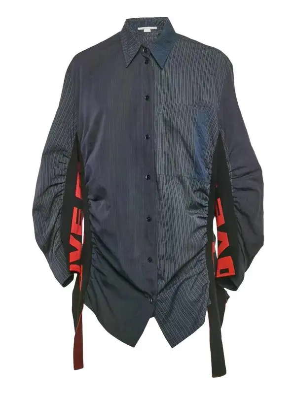 Stella McCartney Pinstriped Panel Top - Blue