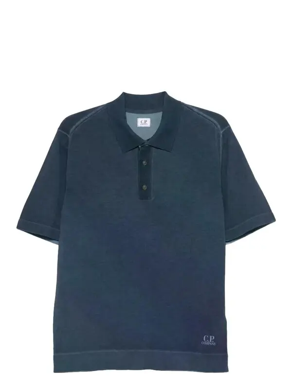 C.P. COMPANY Buttoned Polo Shirt - Blue