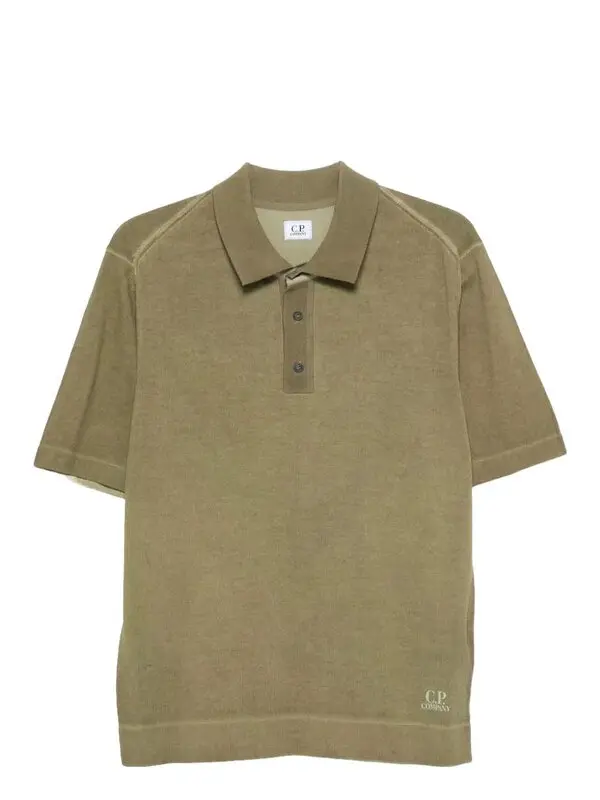 C.P. COMPANY Buttoned Polo Shirt - Green