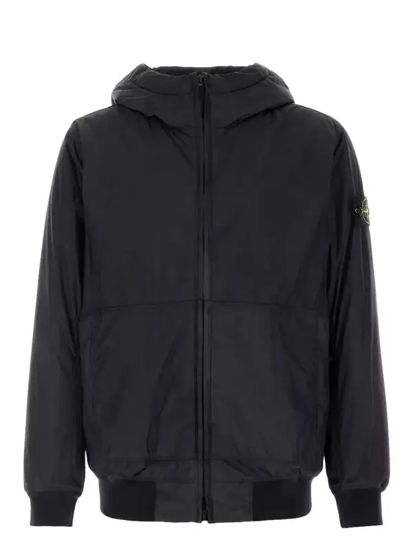 Stone Island Logo-patch Hooded Jacket - Blue