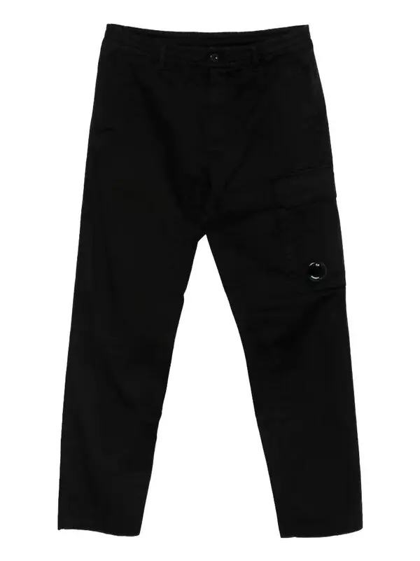 C.P. COMPANY Elasticated-waistband Cargo Pants - Black