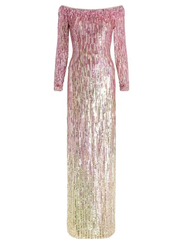 Jenny Packham Marnie Sequin Maxi Dress - Neutrals