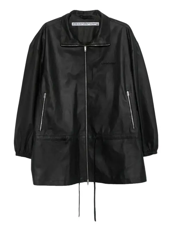Alexander Wang Funnel-collar Zip-up Parka - Black