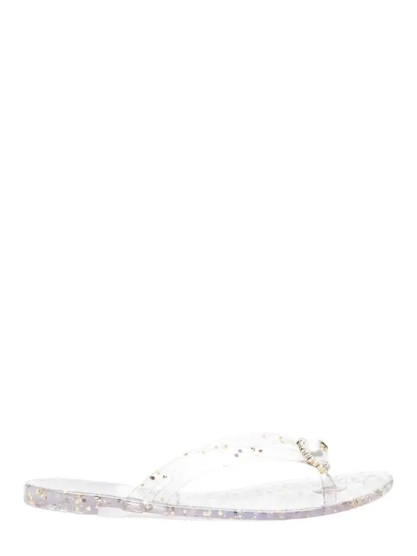 Casadei Embellishment Thong Sandals - White