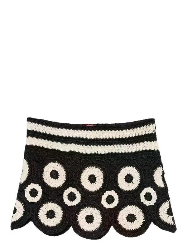 SIMONMILLER Crochet Mini Skirt - Black