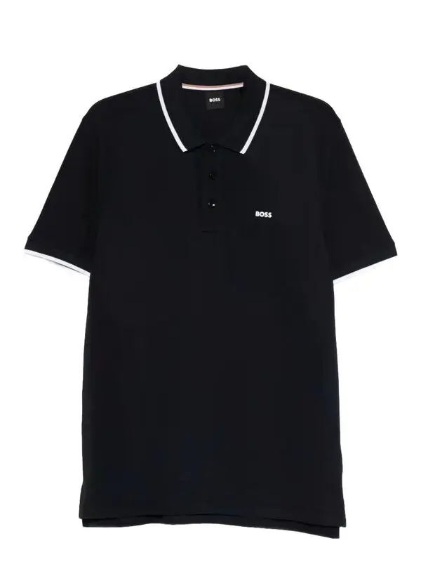 BOSS Tipped Short-sleeve Polo Shirt - Blue