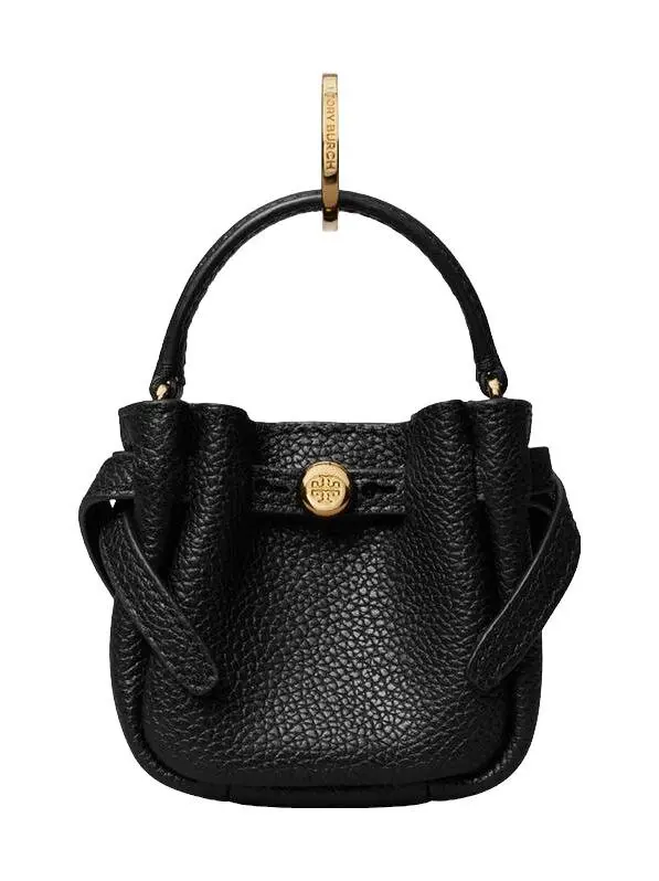 Tory Burch Romy Bucket Bag Key Fob - Black