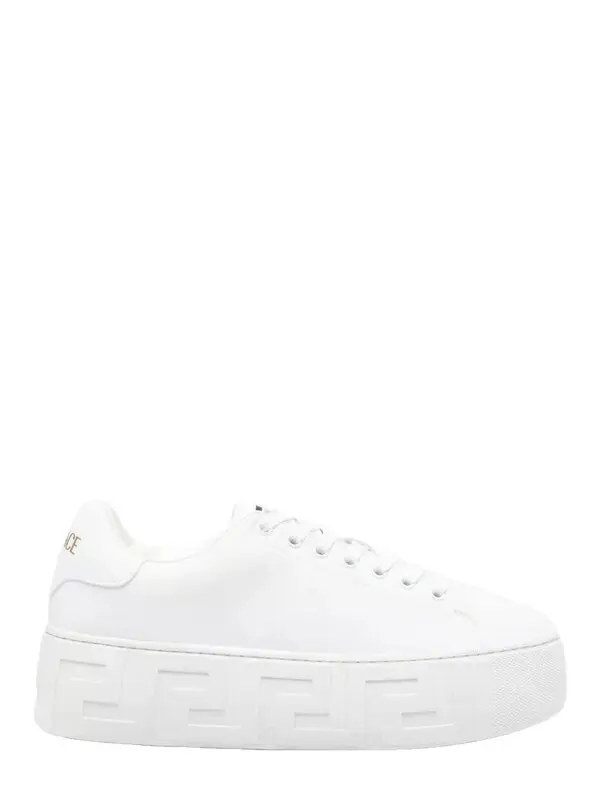 Versace La Greca Platform Sneakers - White