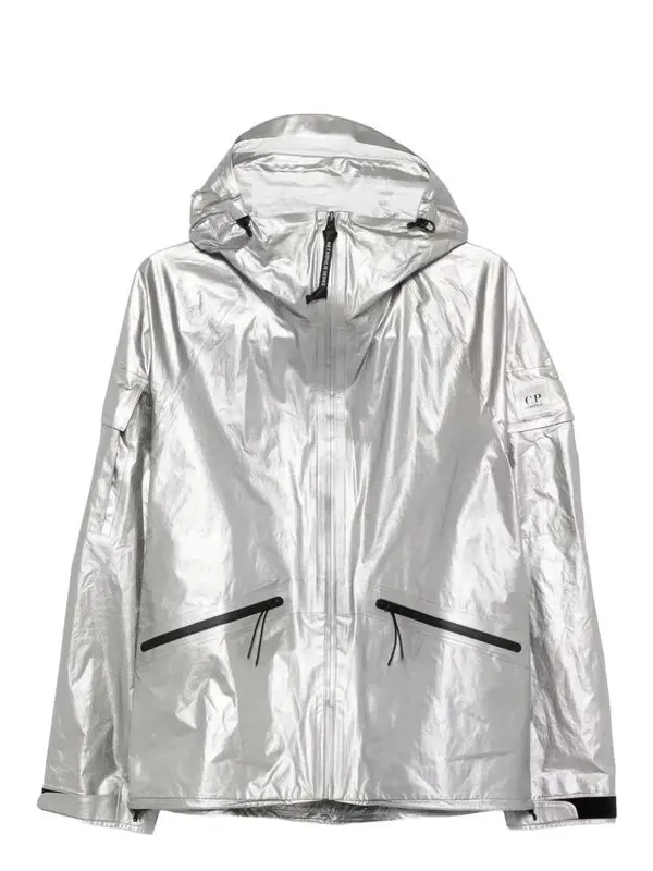 C.P. COMPANY Hooded Pocket Jacket - Silver