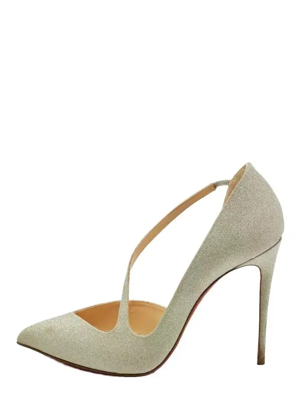 CHRISTIAN LOUBOUTIN Jumping Glitter D'orsay Pumps - Silver