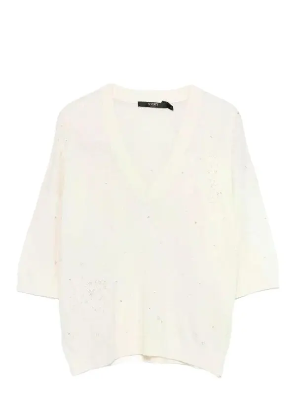 Seventy Sequin Embellished Top - Neutrals