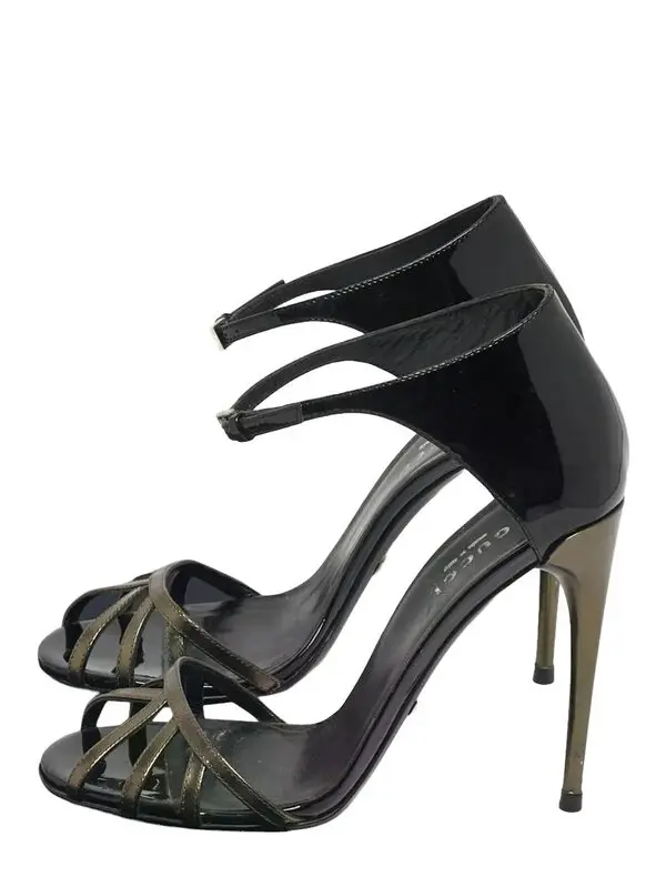 Gucci Ankle-strap Stiletto Sandals - Black