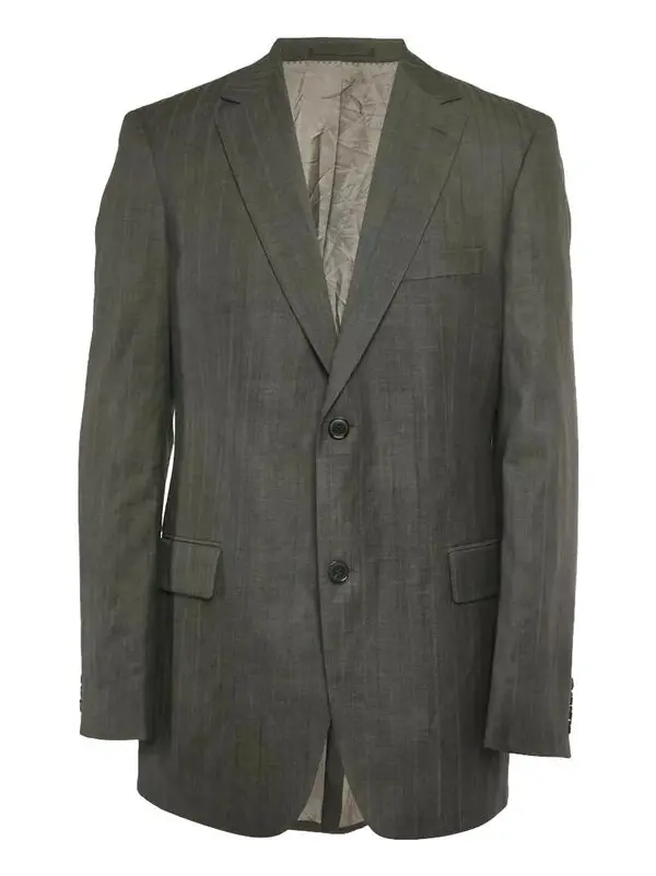 BOSS Pinstriped Single-breasted Jacket - Grey