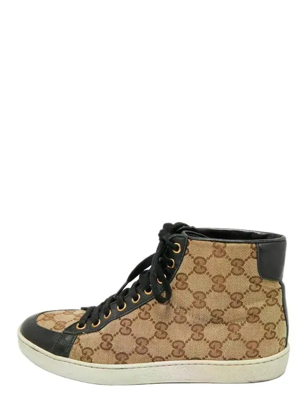 Gucci California Patterned High-top Sneakers - Brown