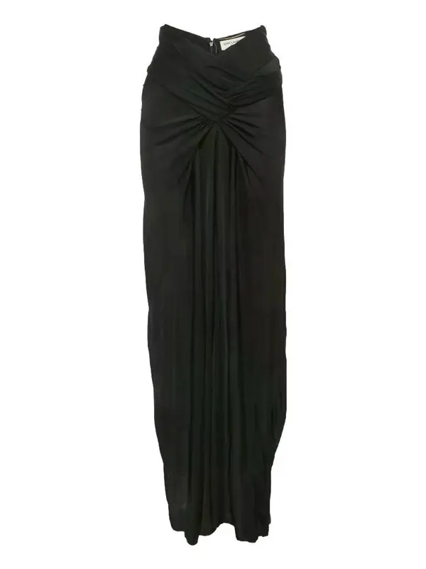 Saint Laurent Draped Maxi Skirt - Black