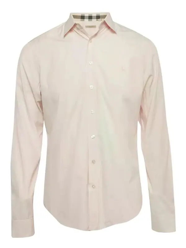 Burberry Check-collar Shirt - Pink