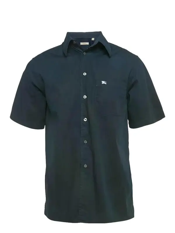 Burberry Logo-embroidered Shirt - Blue