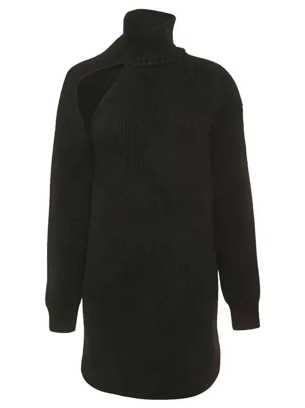 Bottega Veneta Knit Cutout Mini Dress - Black