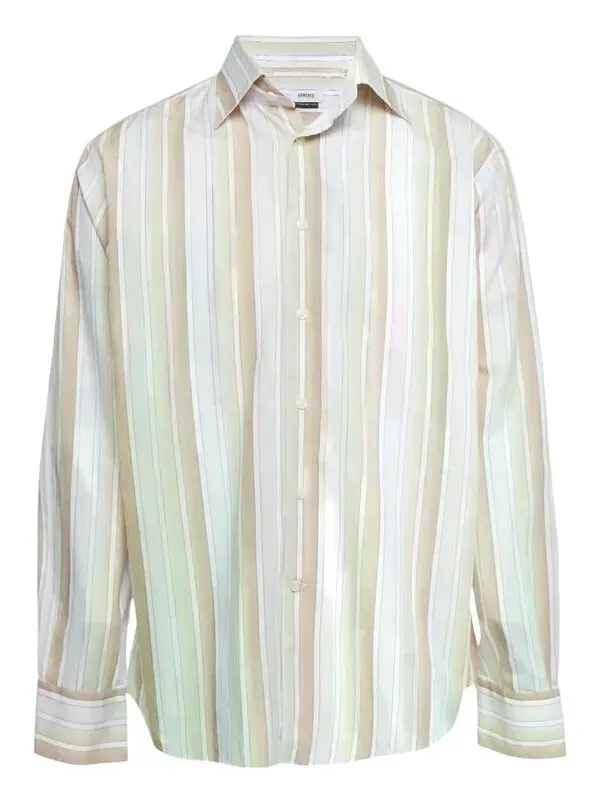 Versace Striped Cotton Shirt - Pink