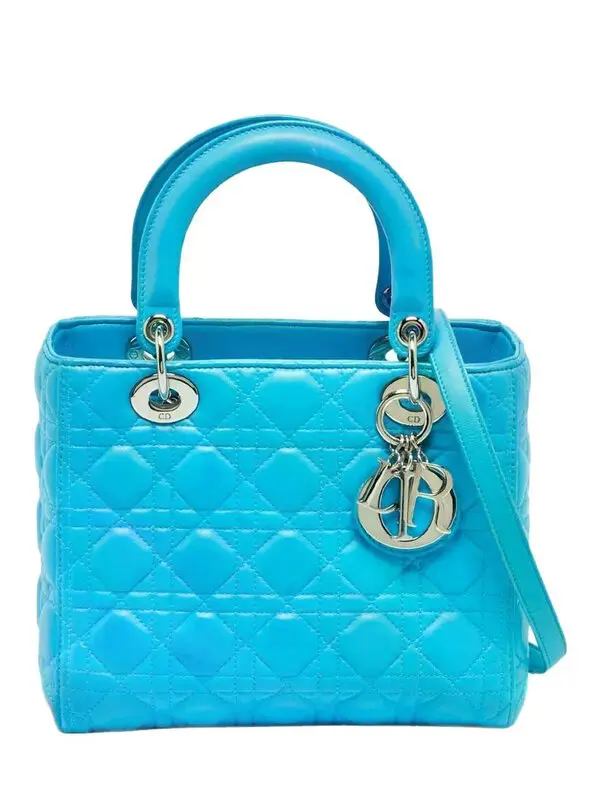 Dior Lady Cannage Tote Bag - Blue
