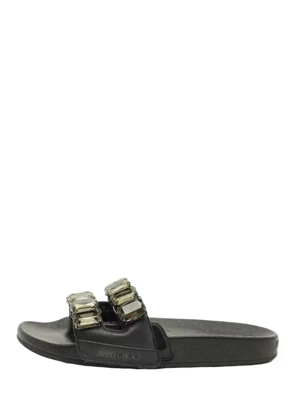 JIMMY CHOO Fitz Crystal Sandals - Black