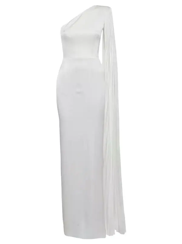 Alex Perry One-shoulder Draped Dress - White