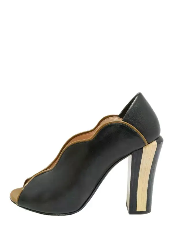 Fendi Peep-toe Heeled Pumps - Black