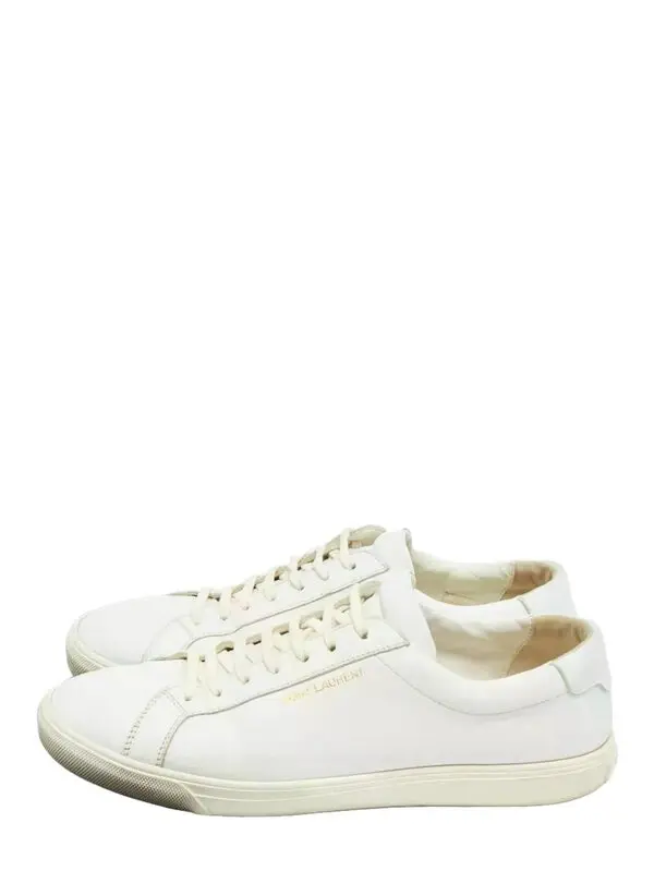 Saint Laurent Andy Leather Sneakers - White