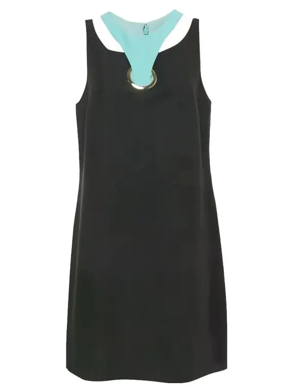 Versace Cut-out Silk Dress - Black