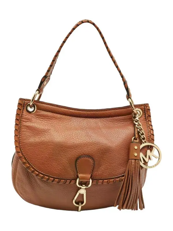 Michael Kors Braided-trim Shoulder Bag - Brown