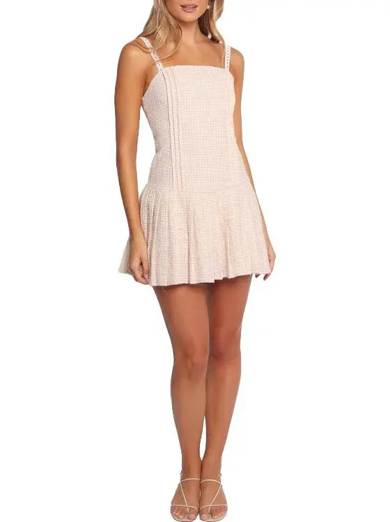 PETAL & PUP Zephyra Eyelet Fit & Flare Mini Dress - Cream