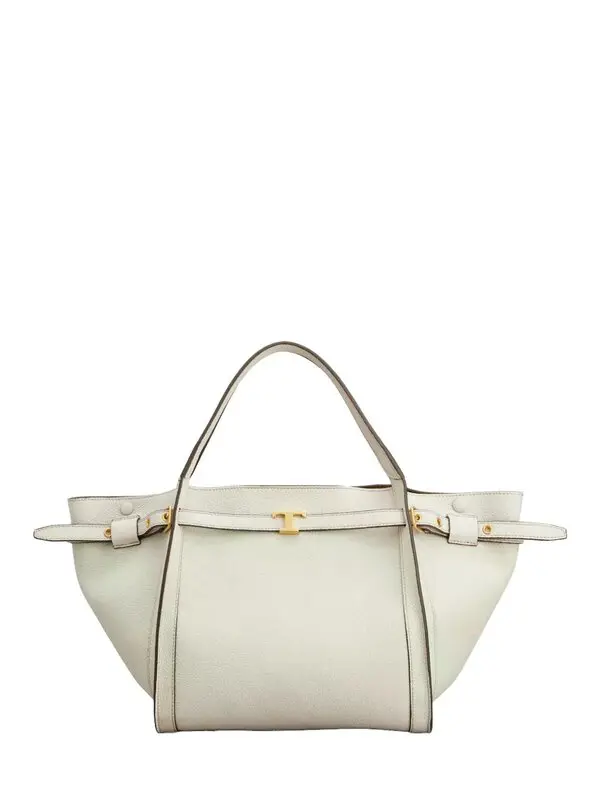 TOD'S T Timeless Logo Tote Bag - Neutrals