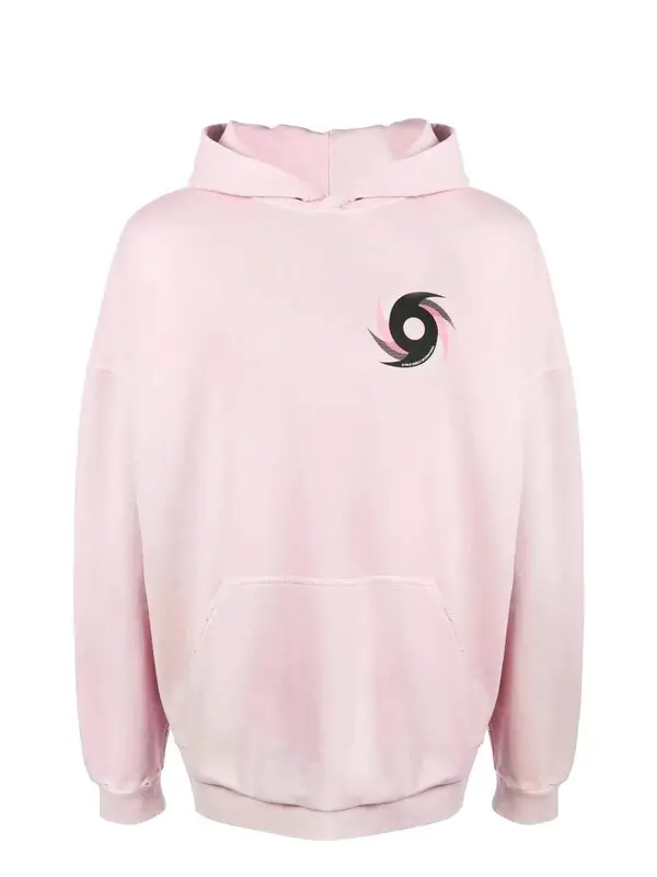 Palm Angels Hurricane Devoré-print Hoodie - Pink