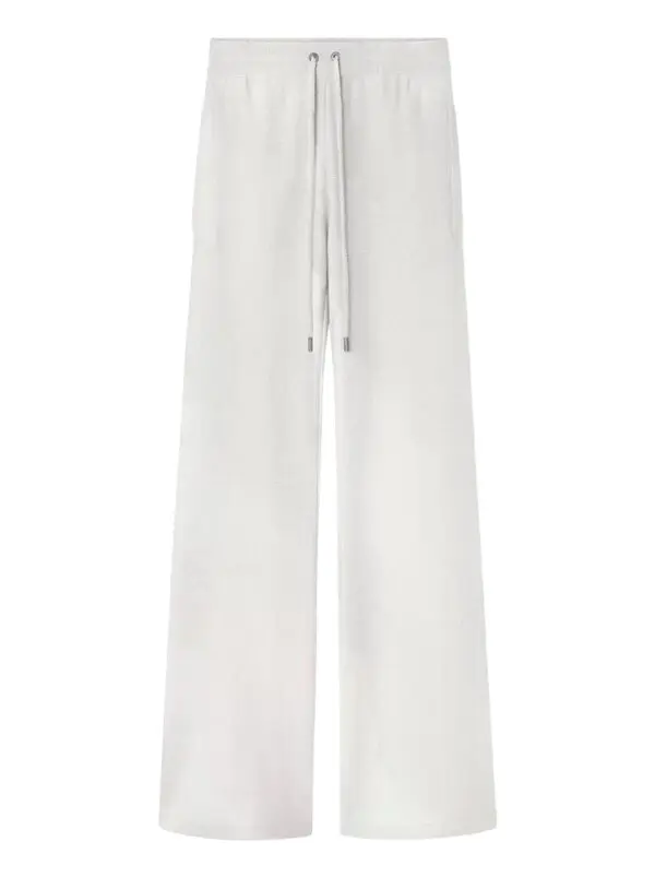 Versace Knitted Flared Trousers With Drawstring Fastening - Grey