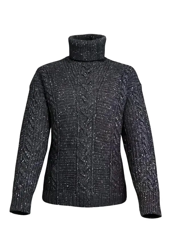 Max Mara Cable-knit Roll-neck Sweater - Grey