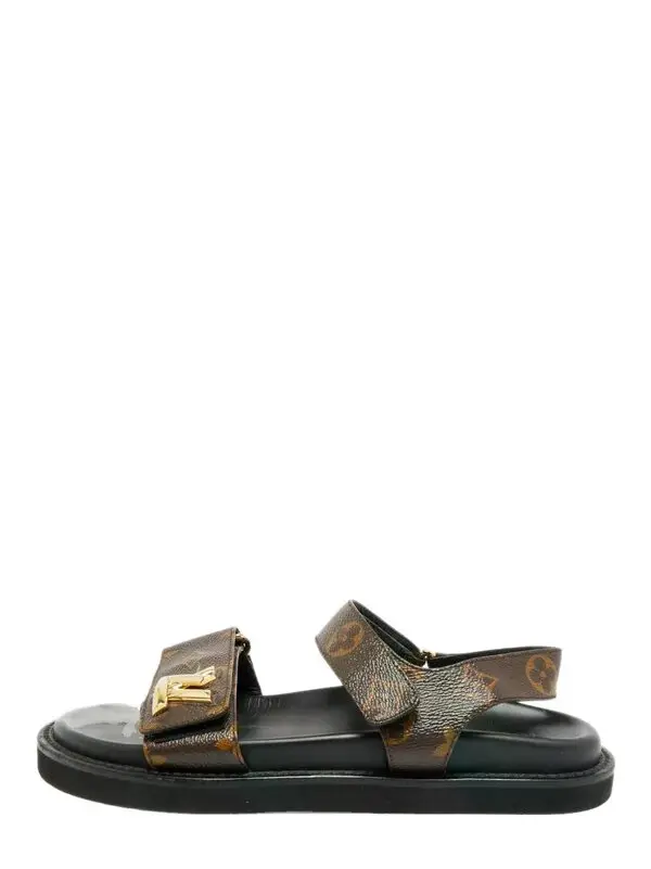 LOUIS VUITTON Monogram Slingback Sandals - Brown