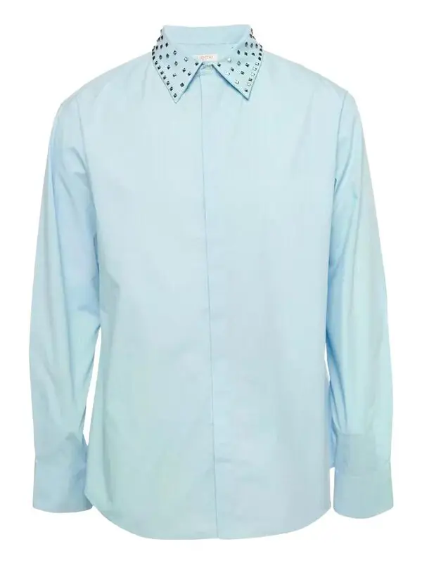 Valentino Garavani Rockstud Cotton Shirt - Blue