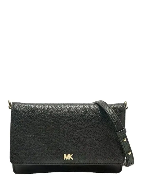 Michael Kors Mott Textured Leather Crossbody Bag - Black