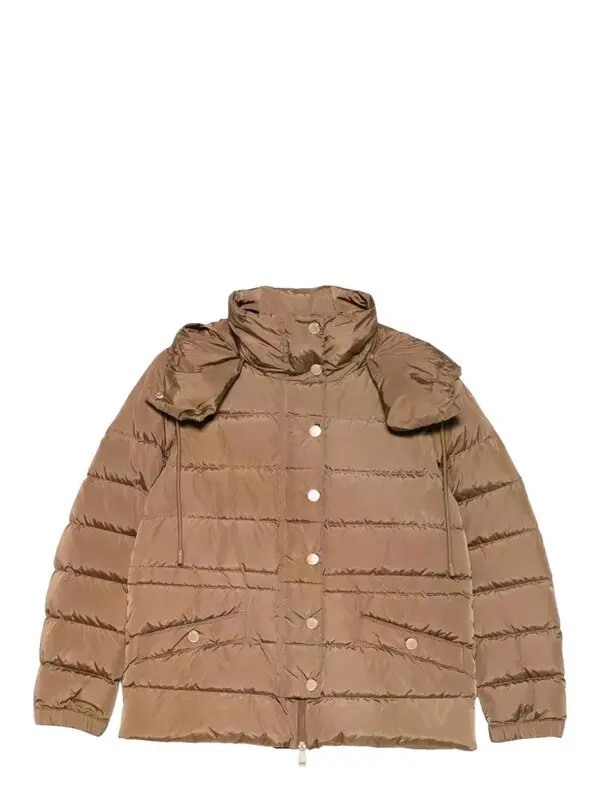 Max Mara Button Hooded Jacket - Brown