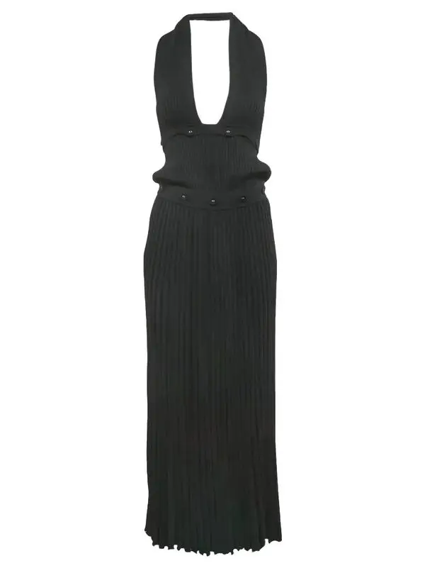 Christopher Esber Knitted Halterneck Dress - Black