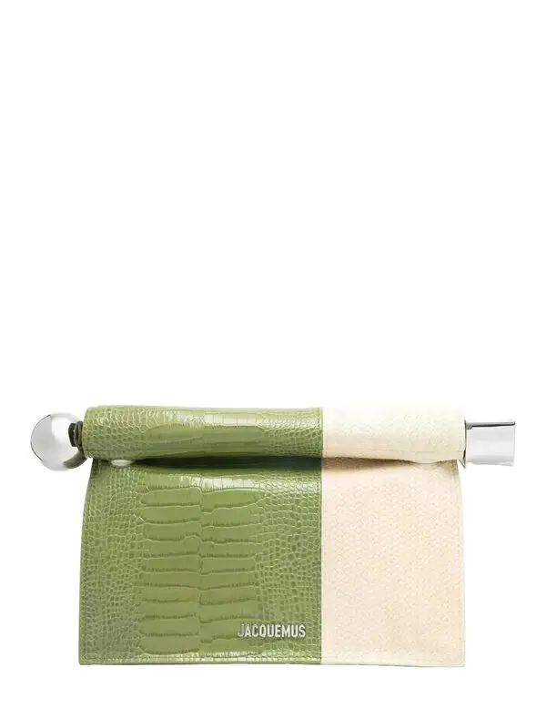 Jacquemus Pochette Rond Carré Clutch - Green