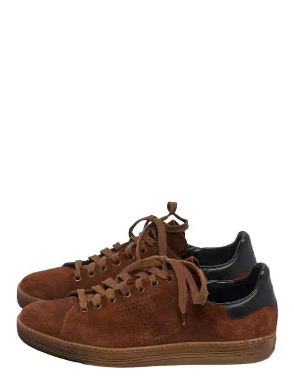 TOM FORD Suede Lace-up Sneakers - Brown