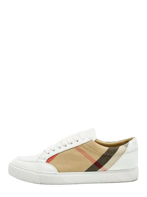 Burberry Checked Sneakers - White